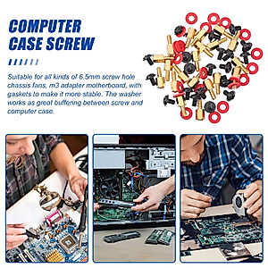SOLUSTRE 1 Set Motherboard Screws Hexagonal Standoff Computer Part Motherboard Standoff M3motherboard Screws Hex Spacer Desktop Screws Cooler Stand Copper Pillar Suite Carbon Steel Fan