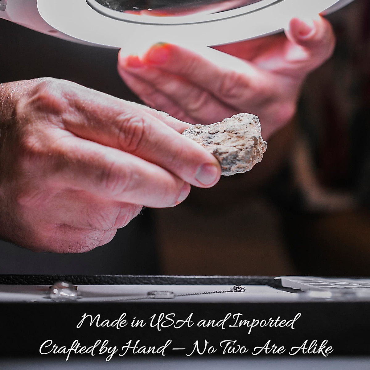 Once A Moon - Starfield Sterling Silver Necklace Made With Real Moon Dust Meteorite | Valentine's Day Gifts | Gift for Girlfriend | Gifts for Her | Best Gift for Wife | Star Necklace (18"+2" Extender)