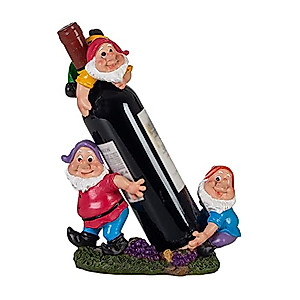 Starsoul Gnome Wine Bottle Holder Funny Single Wine Rack Resin Wine Holder Holiday Party Decor for Home Kitchen Bar Countertop Tabletop