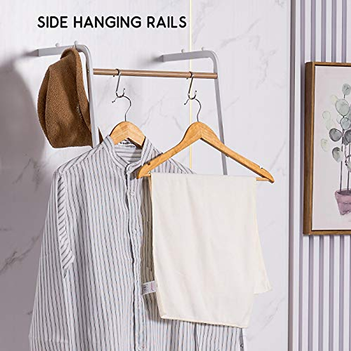 YOUDENOVA Blanket Ladder, 4-Layer Towel Ladder for Bathroom, Throw Blanket Ladder for Living Room, White