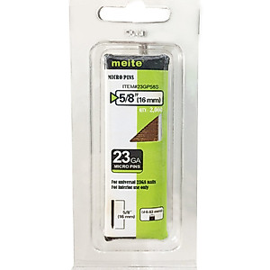 meite 23 Gauge Pin Nails, 5/8-Inch Micro Headless Pins for Pin Nailer - Copper Plated Pins Nails for Nail Gun, Ideal for Fine Woodworking and Trim Work (10,000 PCS)