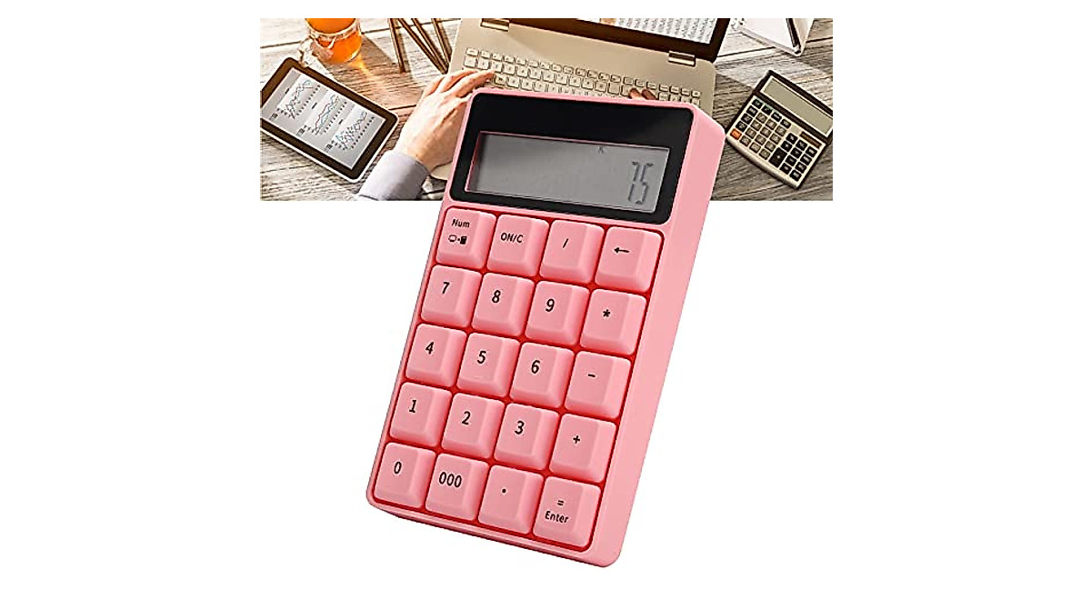 Wireless Number Pad & Calculator | 2-in-1 Numeric Keypad
