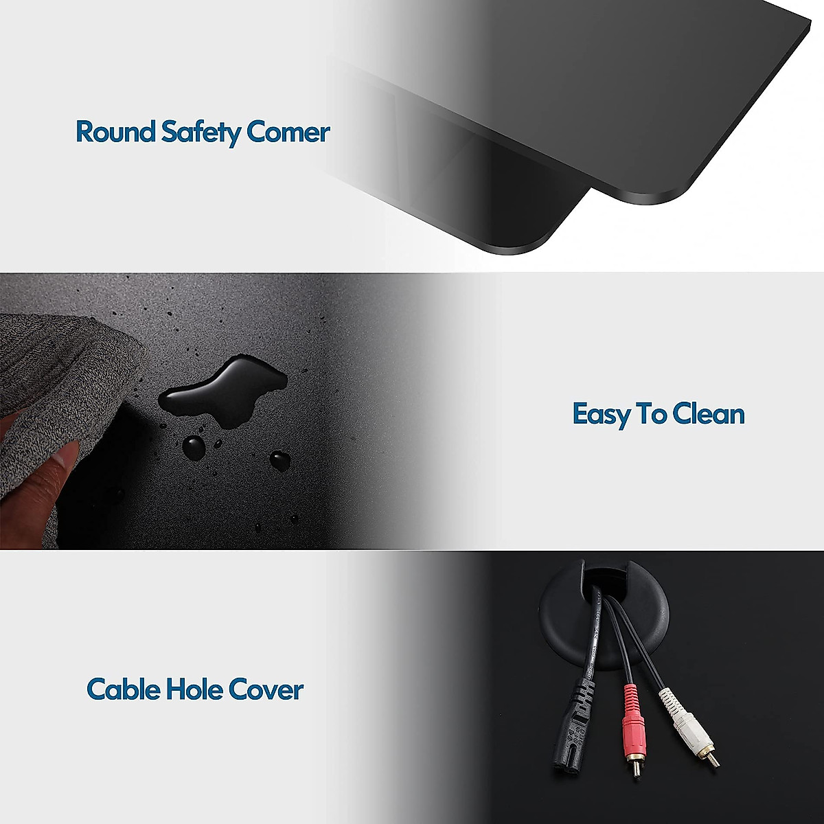 FITUEYES Floating Entertainment Center Wall Mounted Media Console TV Stand Component Shelf TV Wall Cabinet, Black