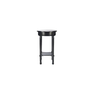 SAFAVIEH Home Collection Tinsley Brown Bottom Shelf Round Accent Table ACC5717C, 15.8" W x 15.8" L x 26" H