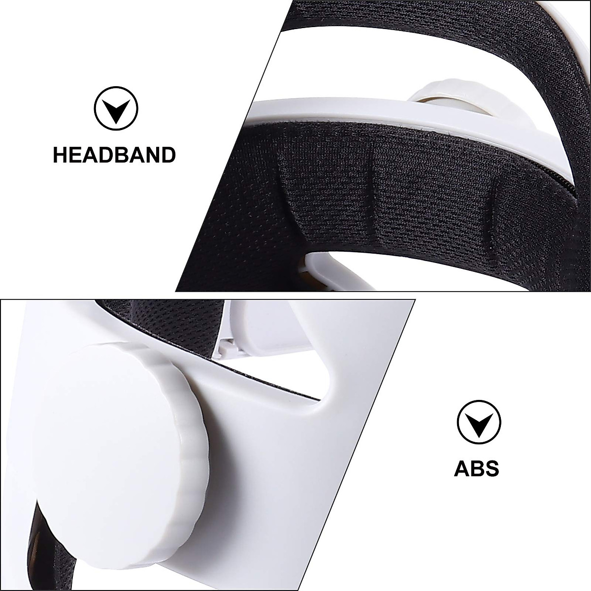 SOLUSTRE Headband vr Gaming Support vr Headset Band vr Cushion Strap Replacement vr Strap vr Glasses Belt vr Stand Non Slip vr Band abs Earphone Belt White