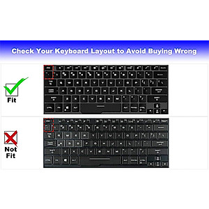 Keyboard Cover Design for 14" ASUS ROG Zephyrus G14 Gaming Laptop, 2021 2020 2019 Zephyrus G14 GA401 GA401IH GA401IU GA401IV US Layout Keyboard Accessories Cover -Clear