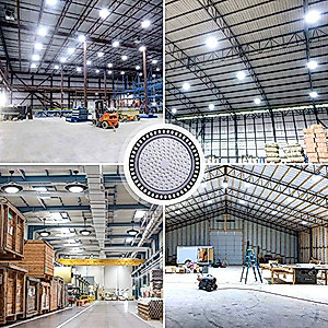 500W UFO LED High Bay Lights,65000LM Factory Warehouse Industrial Lighting,IP67 LED Commercial Lights-LED Garage Lights for Factory Workshop Barn