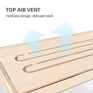 Niteangel Vista Hamster Cage W/Oblique Opening Cage Door - MDF Aspen Small Animal Cage for Syrian Dwarf Hamsters Degus Mice or Other Similar-Sized Pets (Small - 32.9 x 17.2 x 21.1 inches, Burlywood)