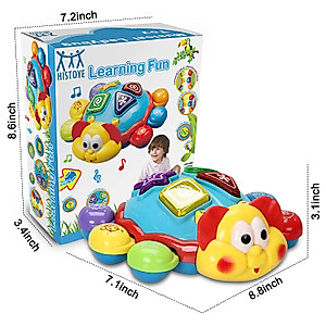 HISTOYE Baby Crawling Toys Baby Toys 6-12 Months Bilingual Toys Spanish English Infant Toddler Toys 3-6 6-12 12-18 Months with Light Music Bilingual Toys for Toddlers 1-3 6 7 8 9 10 11 12 Months Old