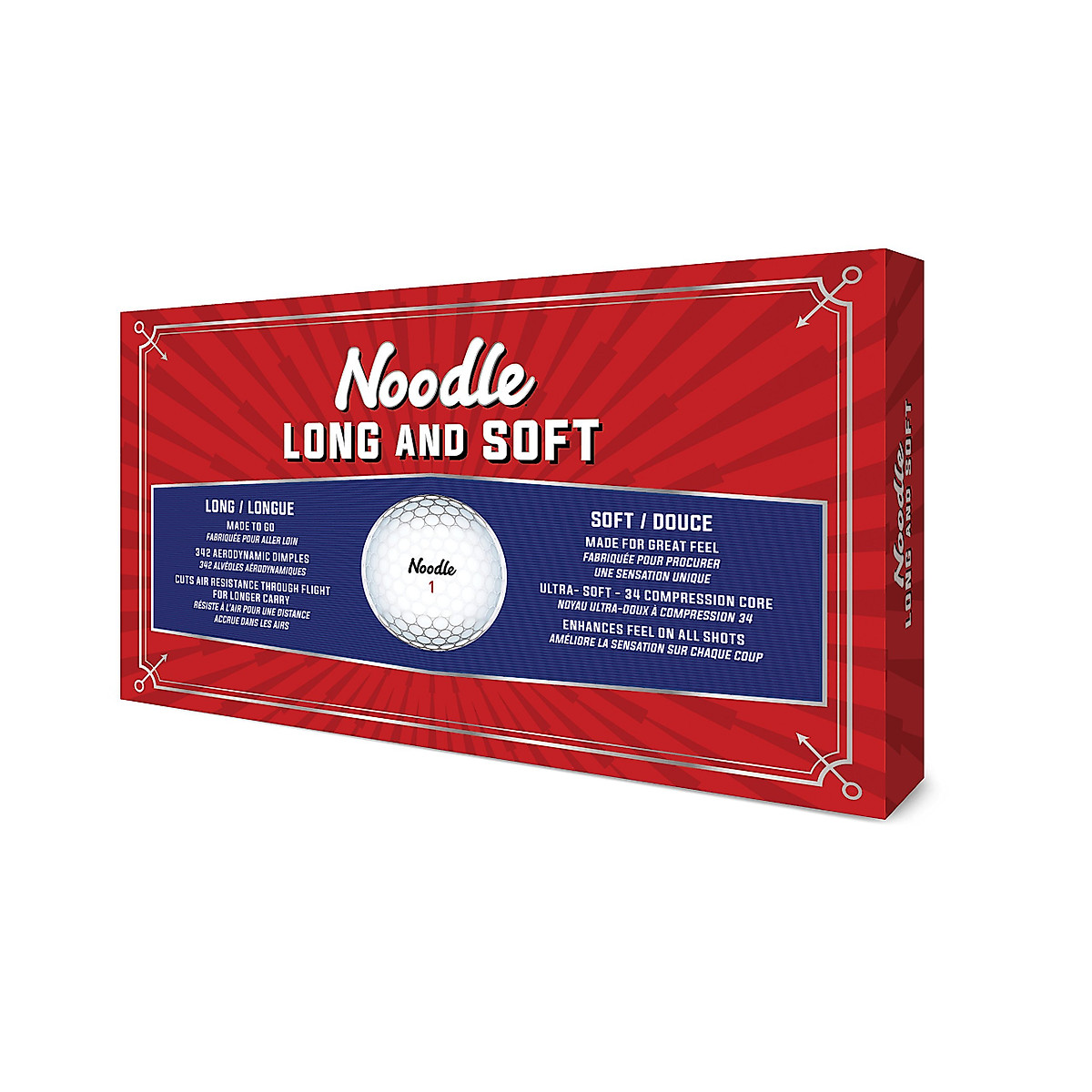 TaylorMade 2018 Noodle Long & Soft Golf Ball, White (Pack of 15)