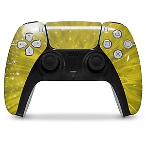 WraptorSkinz Skin Wrap compatible with Sony PS5 DualSense Controller Stardust Yellow (CONTROLLER NOT INCLUDED)