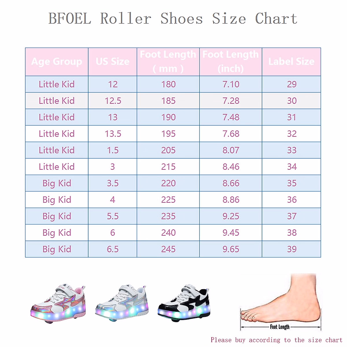 BFOEL Girls Roller Skates Light up Shoes Roller Shoes USB Charge Girls Boys Sneakers with Wheels LED Roller Skates Shoes(5.5 Big Kid White Silver 37)