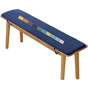 Chair Cushions for Outdoor Furniture, Garden Swing Seat Cushions Replacement Bench Cushions Bay Window Seat Cushion Bench Cushion Outdoor Bench Pads for Indoor Furniture Cushions(Deep Blue w1,190x45 c