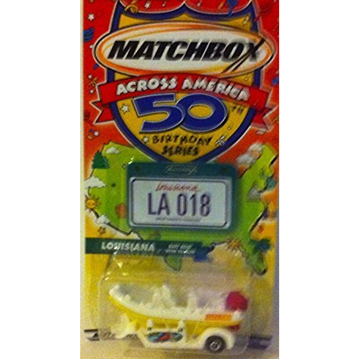 Matchbox Across America 50th Birthday Series Louisiana Raft Boat with Trailer by Matchbox