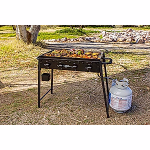 Country Smokers CSGDL0590 The Highland 4-Burner Portable Griddle, Large, Black