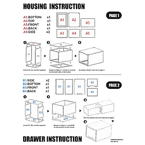 SCAVATA 2 Pack Hat Organizers, Stackable Clear Baseball Caps Holder Box Containers With Drawers for Hats Snapback Cap Storage, Hat Rack Display Case -Clear