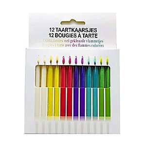 Dabria Birthday Candles 12 Colored Flame Candles Gift Candles Creative Candles Candles for Cake Digital Candle