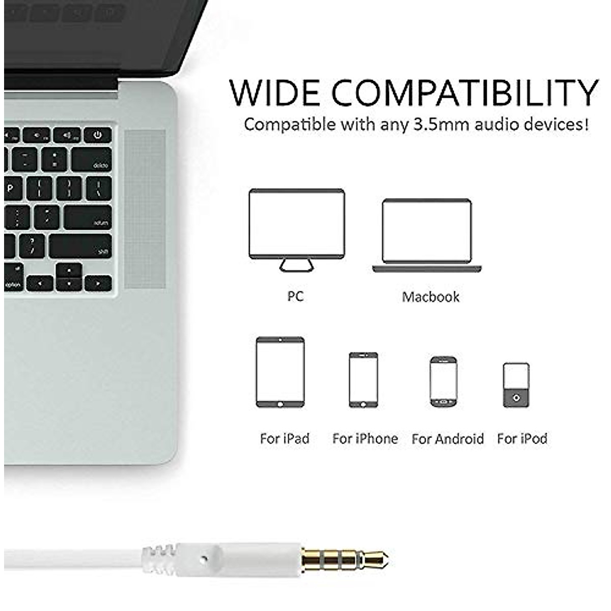 Aux Headphones/Earphones/Earbuds 3.5mm Wired Headphones Noise Isolating Earphones with Built-in Microphone & Volu