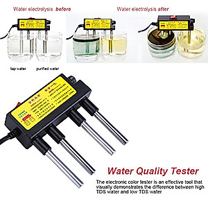 RANNYY Water Quality Tester Set,Electrolyzer Quick Water Quality Testing Electrolysis Iron Bars + Digital TDS Tester Meter