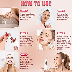 Blackhead Remover Pore Vacuum - LED Screen & USB Rechargeable Facial Pore Cleaner, Comedone Extractor Tool,Acne Extractor Tool with 3 Suction Power,4 Probes Black Head Remover for Face for Women & Men