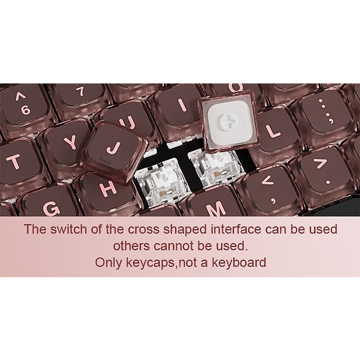 dagaladoo XVX 125 Keys Low Profile Sakura Pudding keycaps，Dye Sublimation PBT Keycap,Transparent keycaps,Suitable for most60% 65% 70% 100% Cherry Gateron MX Switches Mechanical Keyboard