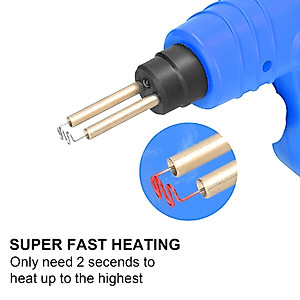 Weytoll Plastic Welder Kit, 70W Hot Stapler Welding Gun with 200pcs Staples for Automotive Bumper Repair Kit (Blue)