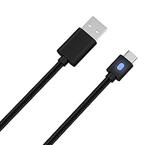 SOONHUA USB Type-C Cable, 3 Meter USB Charging Cable with LED Indicator for PS5 Switch Game Controller Type-C Mobile Phones