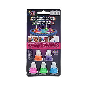 BEST PARTY EVER! Cake Brites Flashing Candle Holders, Color-Changing Birthday Cake Lights for Candles, Turn Any Cake into a Dazzling Light Show, 2-Pack (10 Cake Brites Total)