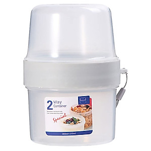 Hemoton 1 Set double layer crisper hot food flask cereal and milk thermal food jar hot food jar vacuum food containers Sealed Cereal Oatmeal small container yogurt white plastic pp office