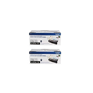 Brother Genuine TN433BK 2-Pack High Yield Black Toner Cartridge with Approximately 4,500 Page Yield/Cartridge