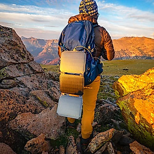 FlexSolar 20W Portable Solar Panel,ETFE Foldable Solar Panel Charger with QC3.0 (18W), DC Port,IP67 Waterproof Monocrystalline Outdoor Solar Panel for Smartphone Headphone,Camping