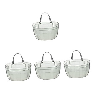 DOITOOL Desk Organizer 4pcs Storage Basket Storage for Kitchen Wall Basket Storage Vegetable Basket Fridge Organizer Wall Mount Organizer Baskets for Storage Plastic Storage Box Food