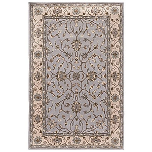 SAFAVIEH Heritage Collection Area Rug - 8' x 10', Beige & Grey, Handmade Traditional Oriental Wool, Ideal for High Traffic Areas in Living Room, Bedroom (HG862A)