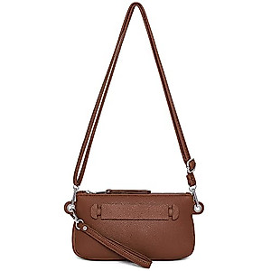 Badiya Small Crossbody Bag for Women, Cell Phone Wallet Purse, Travel Shoulder Handbag with Removable Strap & Wristlet