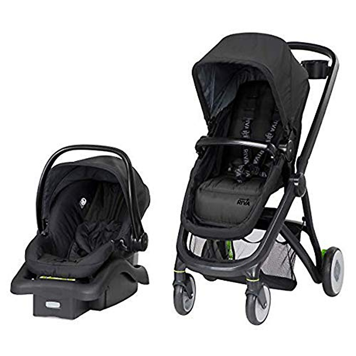 Safety 1st Riva 6-in-1 Flex Modular Travel System with Onboard 35 FLX Infant Car Seat and Base, Grey Canyon
