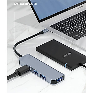 4 in 1 Type-C to 4USB Smart Dock Compatibility 1*USB 3.0 3*USB2.0 Aluminum Alloy Enclosure