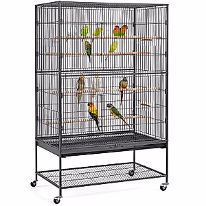 Yaheetech 60.5inch Extra Large Bird Cage Metal Parrot Cage Flight Cage for Cockatiels African Grey Quaker Green Cheek Sun Conure Medium Birds Parrots