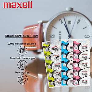 Maxell Sr916sw 373 Silver Oxide Cell Pack of 5 Made in Japan
