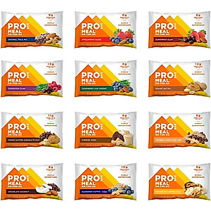 PROBAR - Meal Bar 12 Flavor Variety Pack - Natural Energy, Non-GMO, Gluten-Free, Plant-Based Whole Food Ingredients, 3 Ounce (Pack of 12) - Flavors May Vary