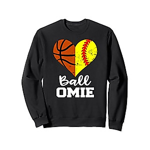 Ball Omie Heart Funny Softball Basketball Omie Sweatshirt