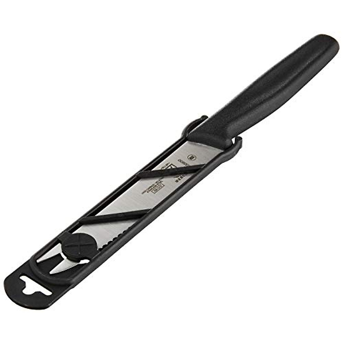 Mercer Culinary Tomato Bar Knife, Black, 4-1/4" Wavy Edge, 2-Tine Tip