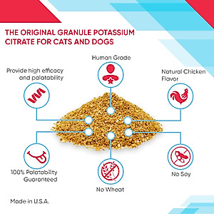 Potassium Citrate Plus Cranberry Granules 300gm for Cats and Dogs - Urinary Tract Support-Helps Deter Formation of Calcium Oxalate Stones - Deters Bladder & Kidney Stones (Made in U.S.A)