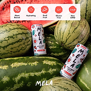 Mela Water Natural Watermelon Juice Drink, Electrolytes & Antioxidants, Natural Hydration, Coconut Water Alternative, Vitamin C, Pineapple, 11.15 fl oz (Pack of 12)