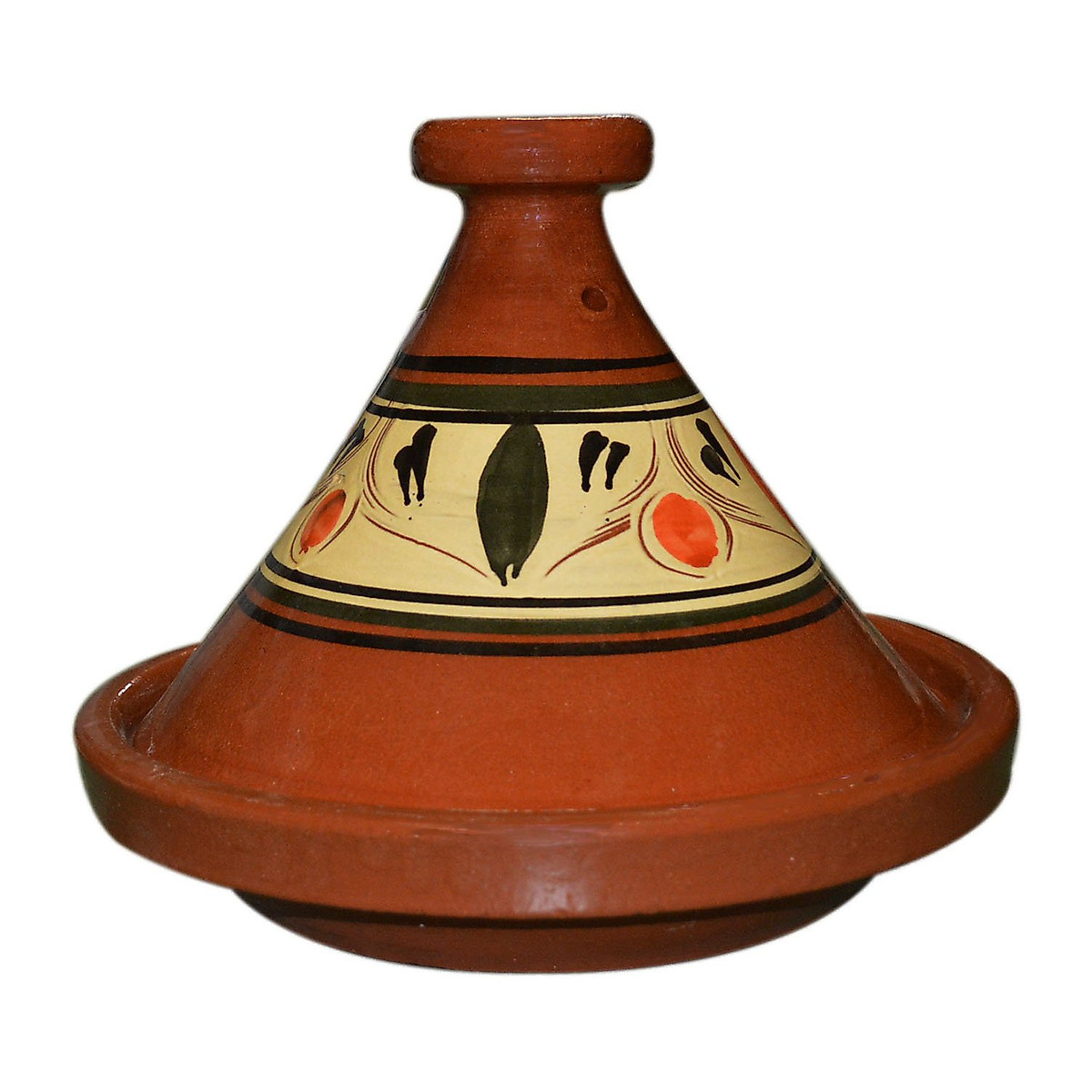 Moroccan Cooking Tagine Handmade Glazed Small 8 inches in diameter Traditional No Lead