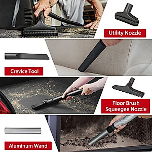 Vacmaster VOC508S 1102 5 Gallon Stainless Steel Wet Dry Shop Vacuum and 3 Gallon Ash Tank Combo