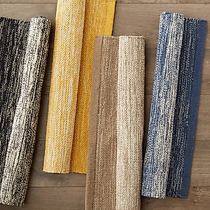 DII Woven Cotton Throw Rug, Area Rugs for Kitchen, Bedroom, Bathroom or Entry Way, Small Rug, 2x3, Ombre Stone