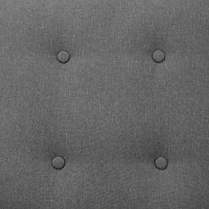 HOMCOM Wingback swivel recliner chair glider rocking chair for Nursery with Button Tufted, Padded Single Home Theater Seater for Living Room Bedroom, Grey