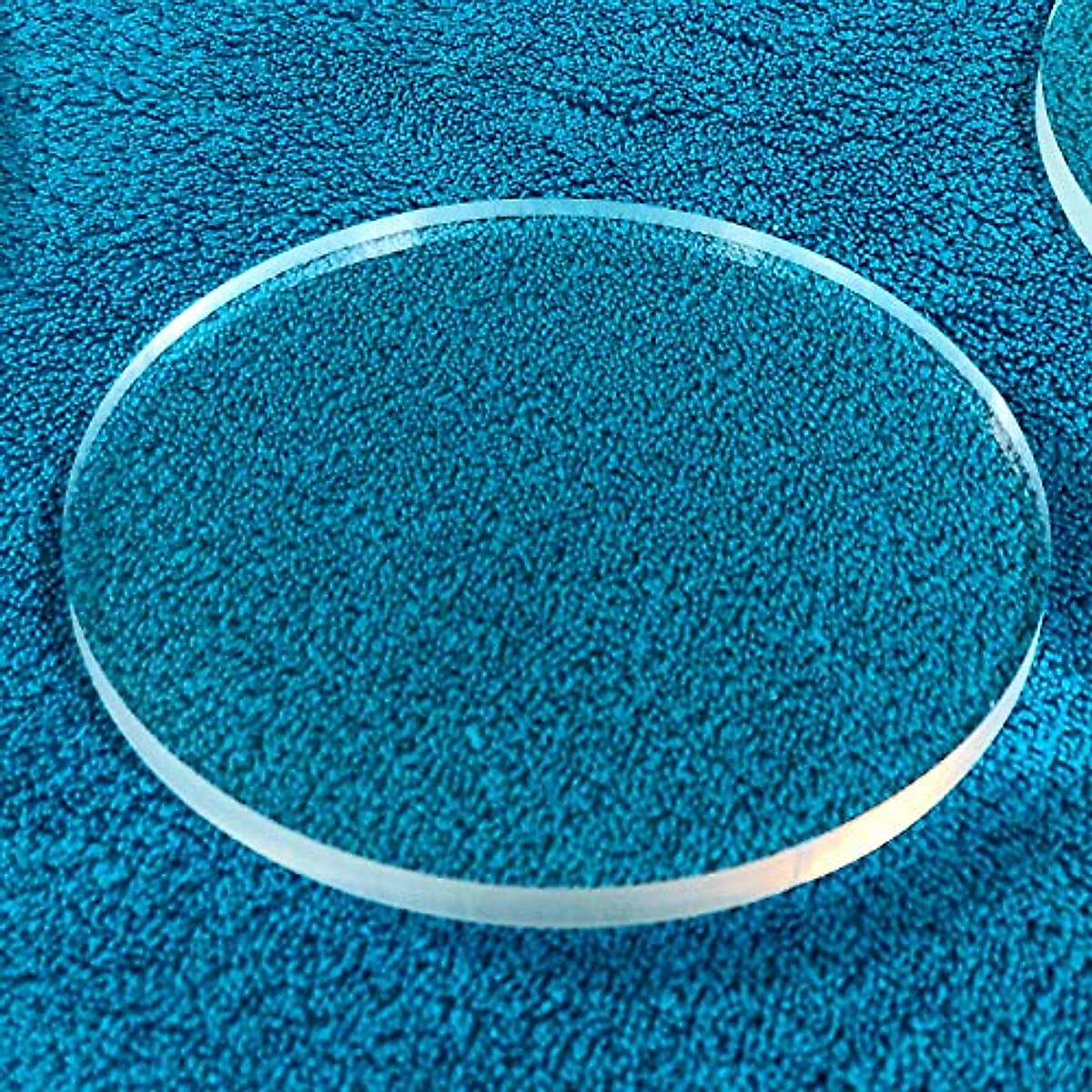 SPEEDYORDERS 1/4" Plexiglass Sheet, 12 Inch Diameter Clear Acrylic Lucite Circle, Round Cake Disc, Disk Table Top, Backdrop Made in USA