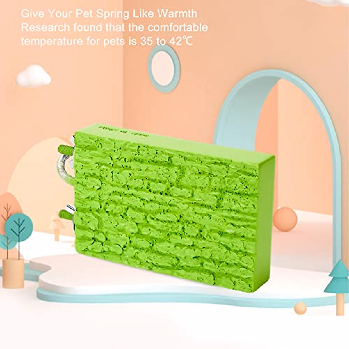 Warm Pet Perch Stand, Safe Heating Bird Perch Platform Constant Temp 5W Toxic Free for Hamster US Plug 100‑240V