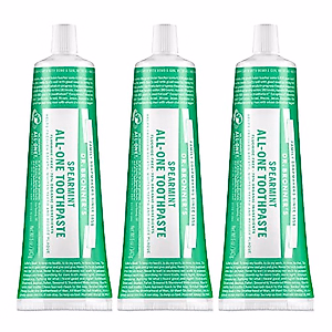 Dr. Bronner’s - All-One Toothpaste (Spearmint, 5 Ounce,3-Pack)